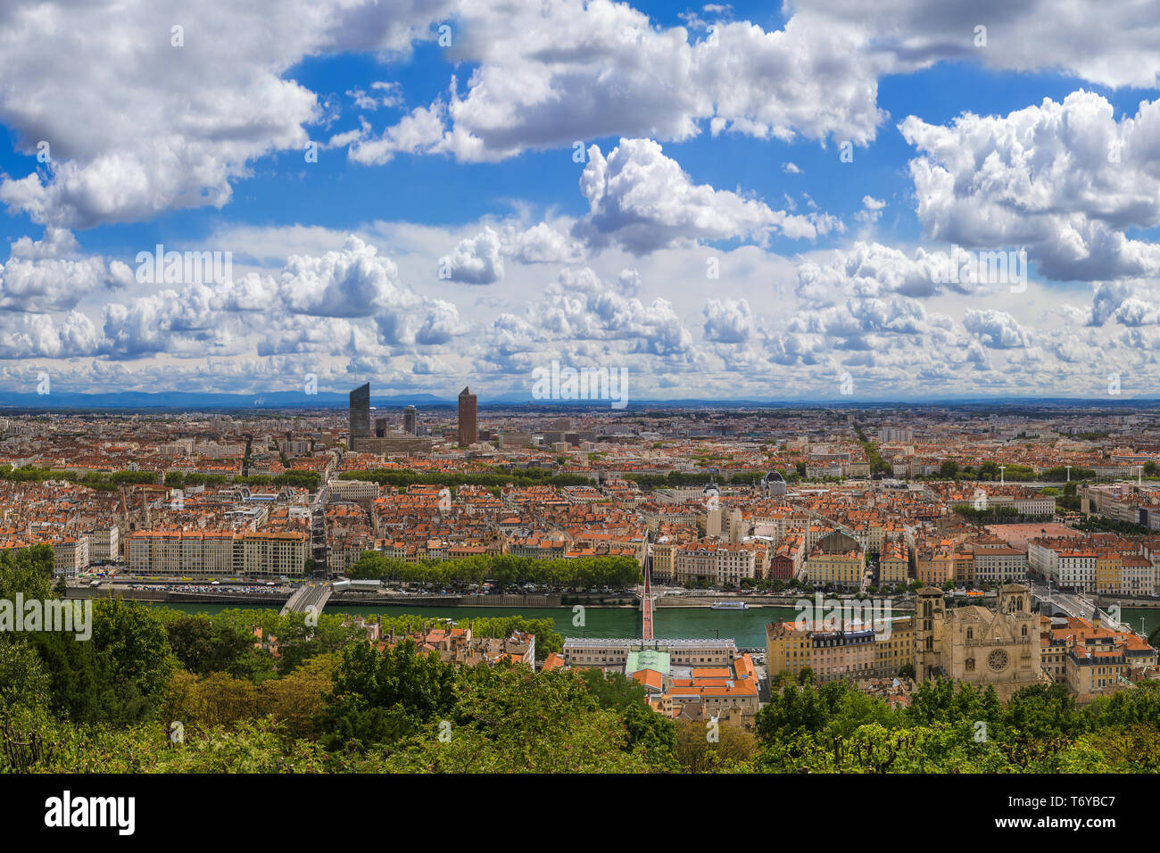 Panorama of Lyon - France Stock Photo - Alamy