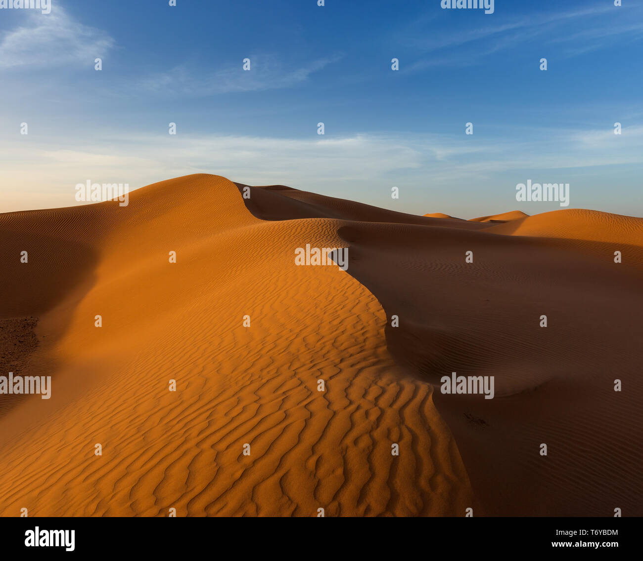 landscape in desert at sunset Stock Photo - Alamy