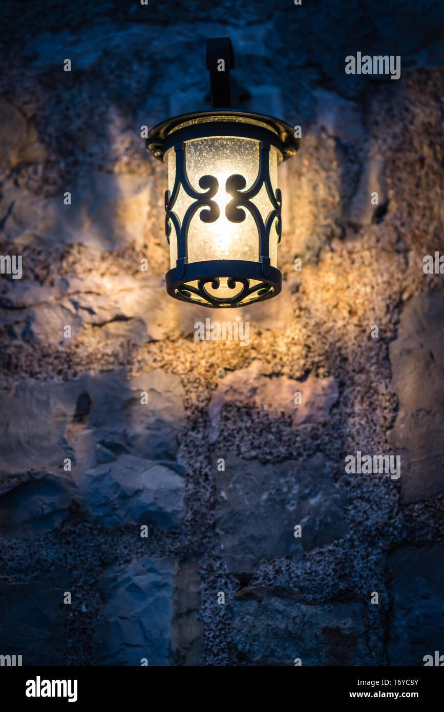 Small lamp on the wall Stock Photo - Alamy