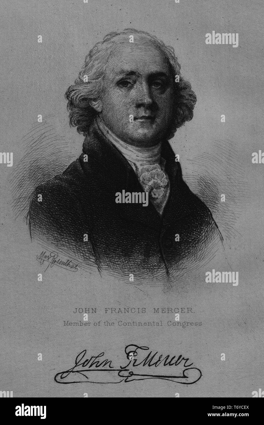 Portrait of john francis mercer hi-res stock photography and images - Alamy