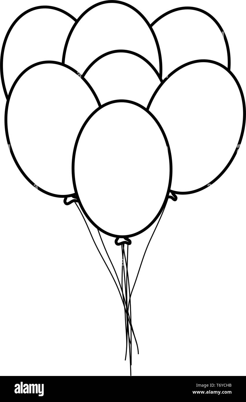 party balloons helium floating vector illustration design Stock Vector ...