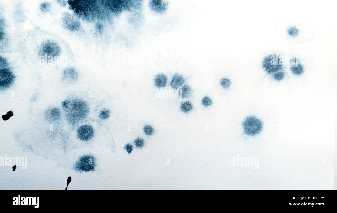 Abstract watercolor hand-painting. Texture Background. Black Blue color ...