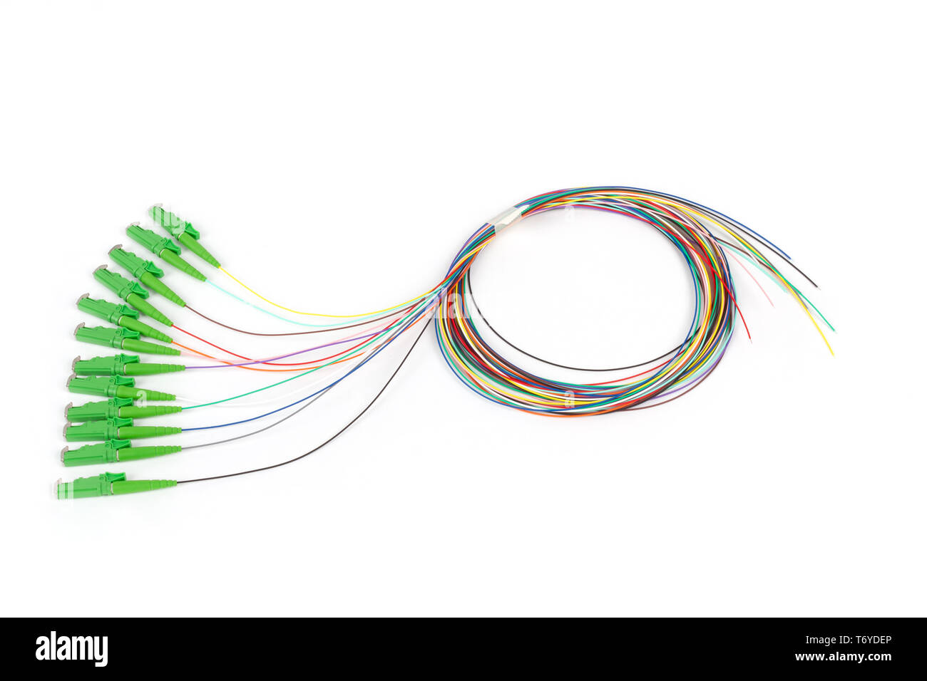fiber optic single mode hybrid patch cord Stock Photo - Alamy