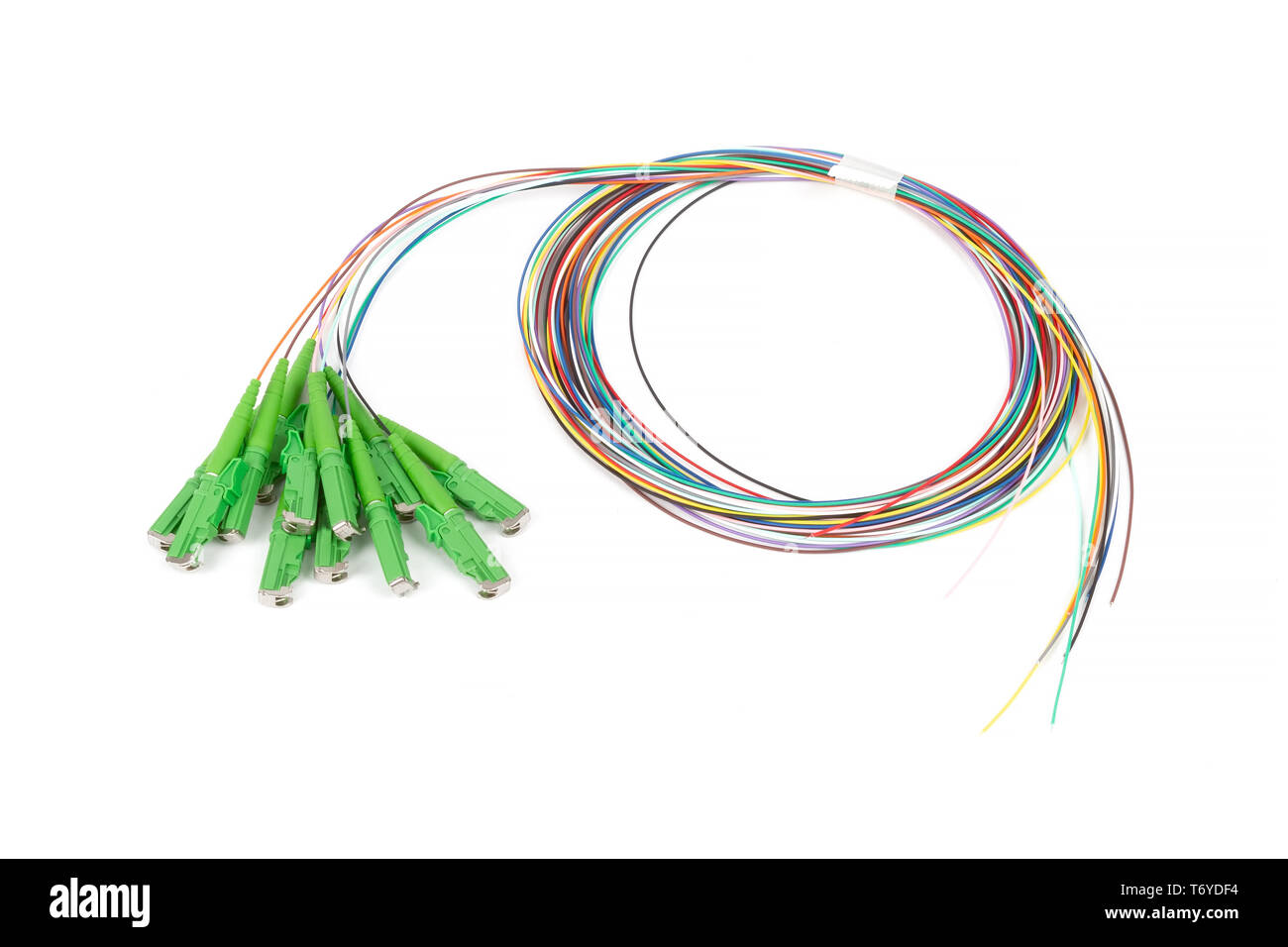 fiber optic single mode hybrid patch cord Stock Photo - Alamy