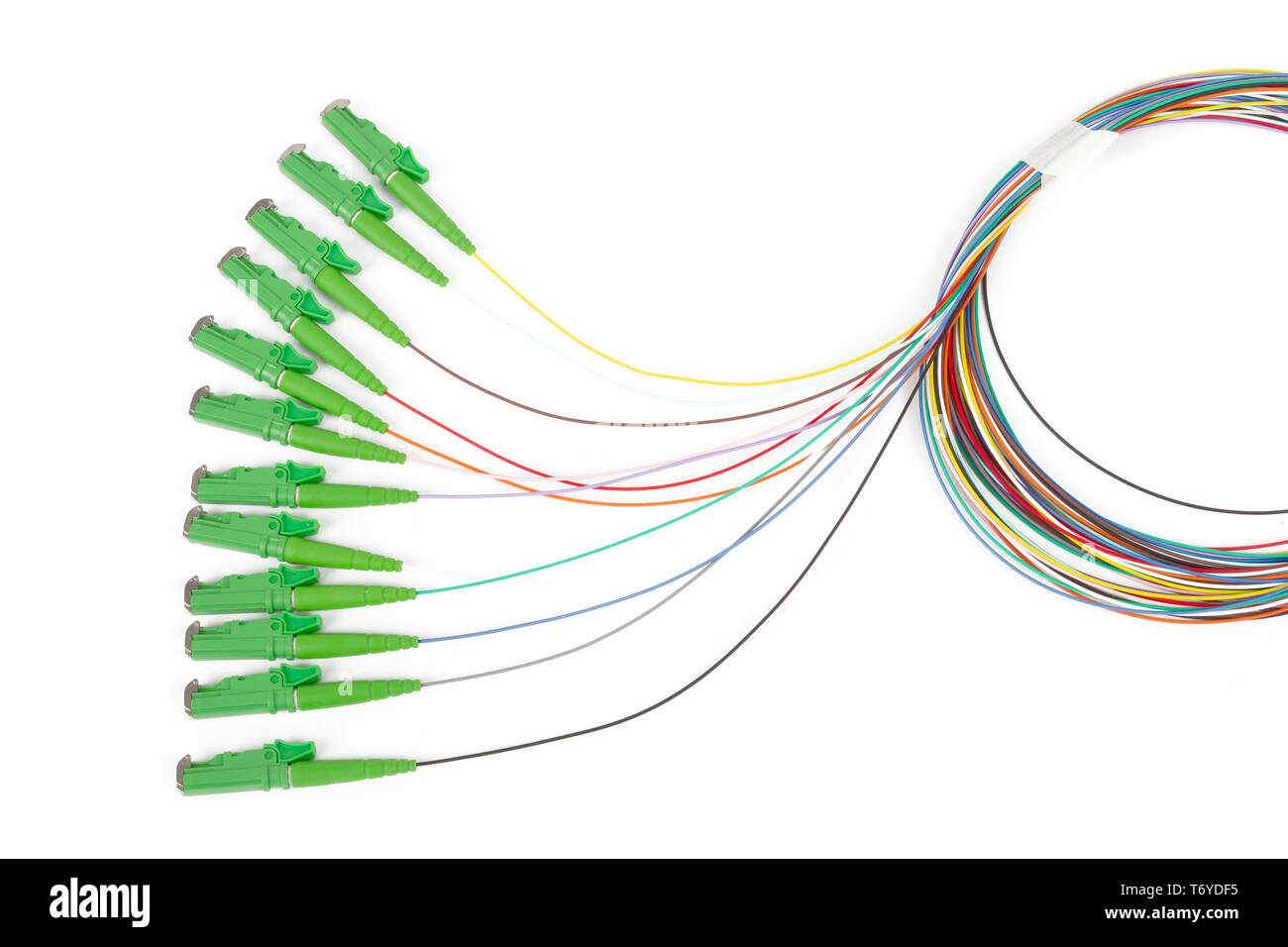 fiber optic single mode hybrid patch cord Stock Photo - Alamy