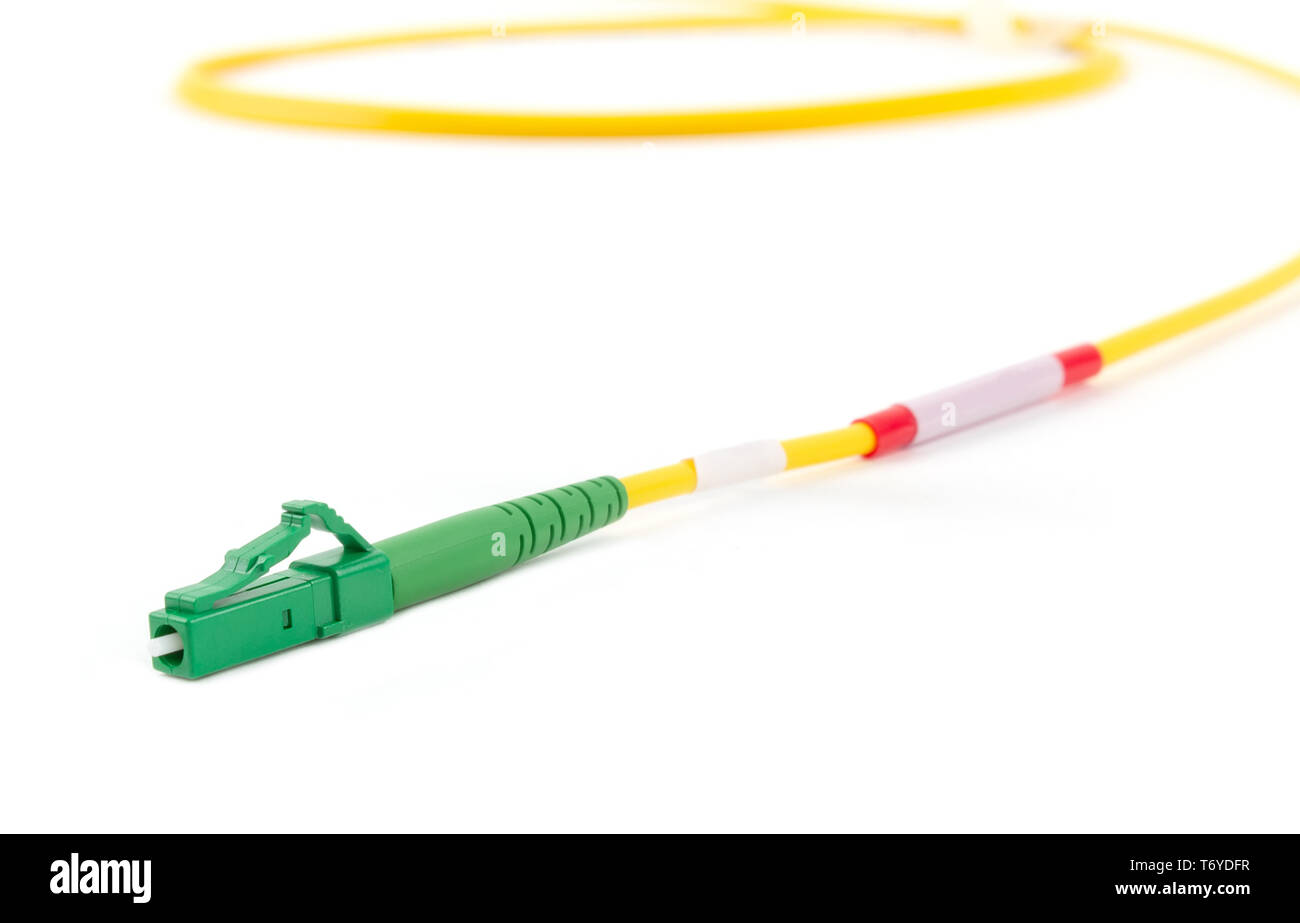 fiber optic single mode hybrid patch cord Stock Photo - Alamy