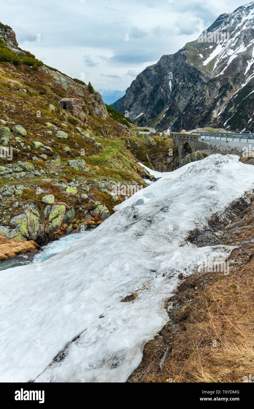 Spring Alps mountain landscape Stock Photo - Alamy