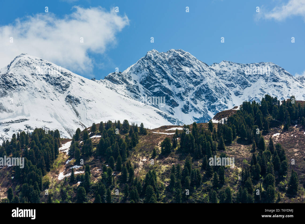 Summer alps mountain view to biberkopf mount hi-res stock photography ...