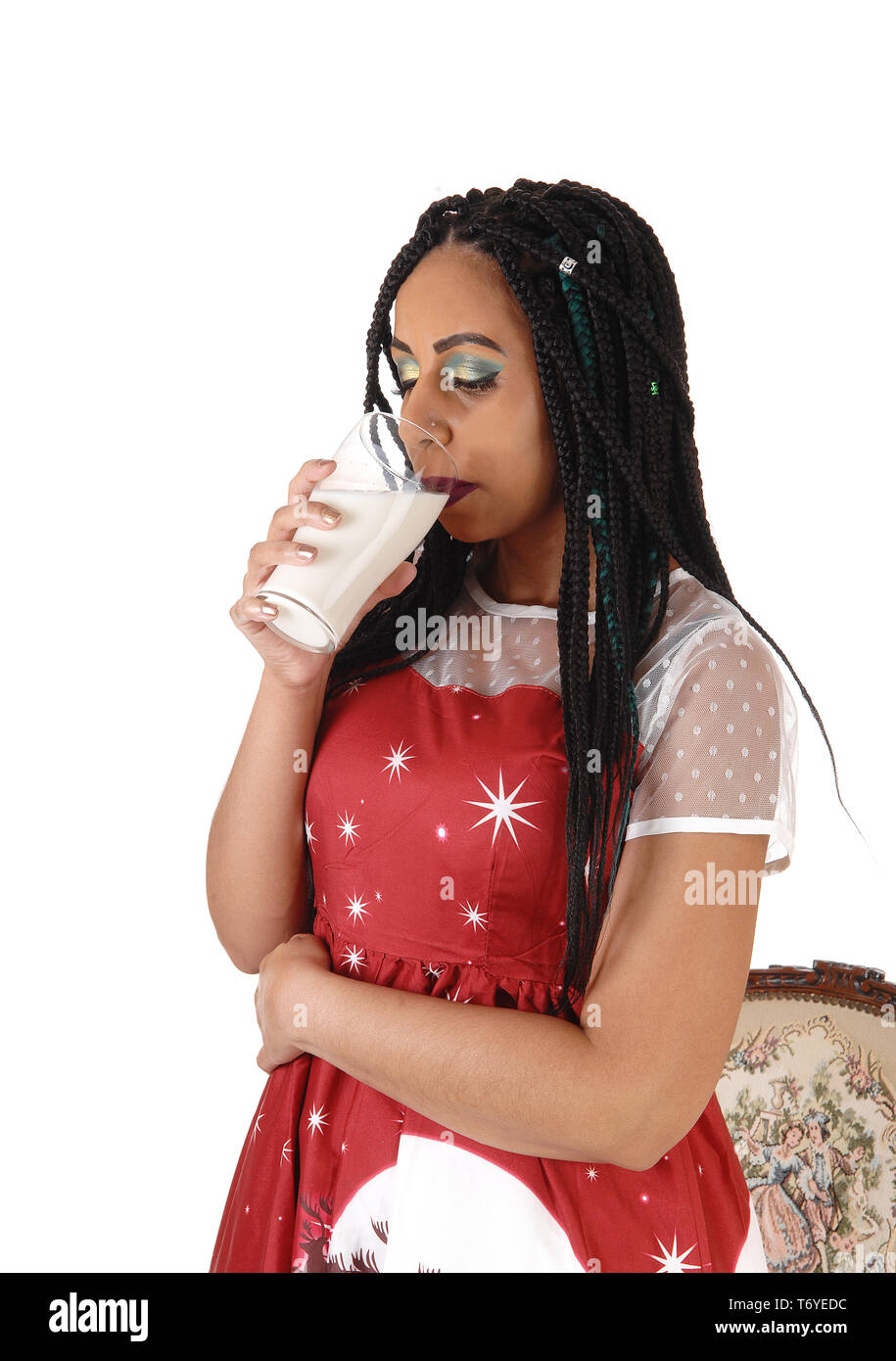 Lady drinking milk hi-res stock photography and images - Alamy