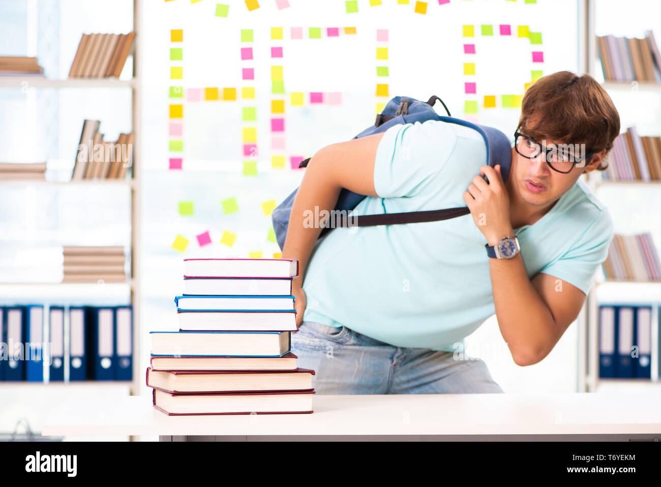 Student preparing for university exams Stock Photo - Alamy