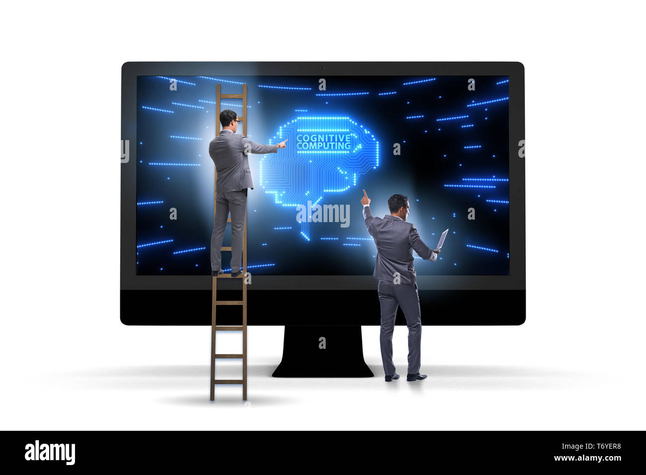 Concept virtual processing internet technology Cut Out Stock Images ...