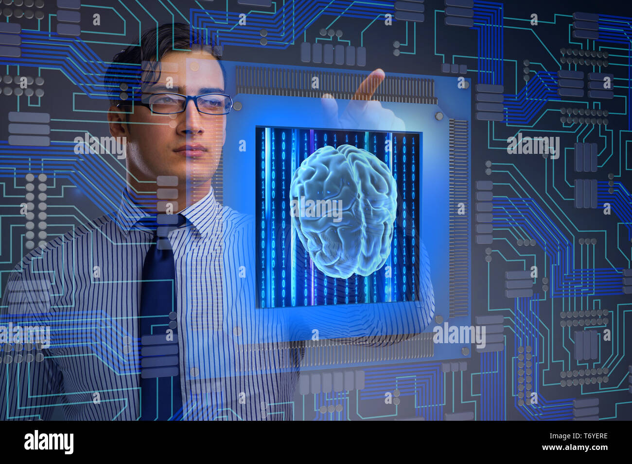 Cognitive computing concept as modern technology Stock Photo - Alamy