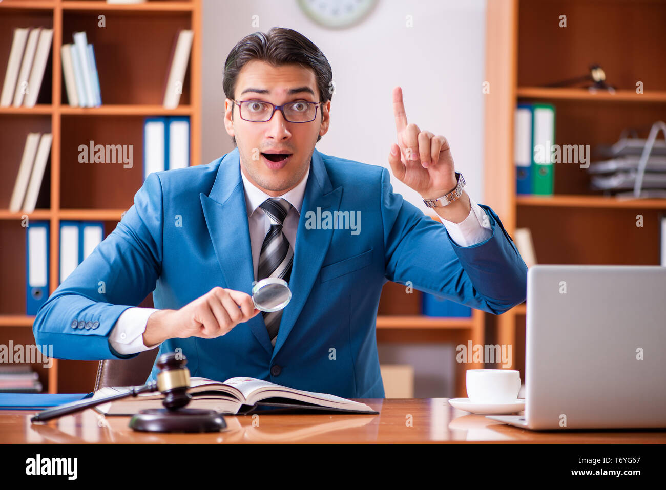 Lawyer working in the office Stock Photo - Alamy
