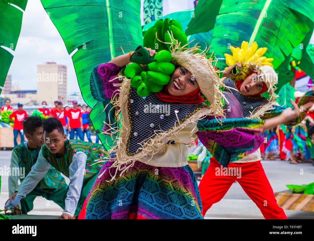 Participants in the Dinagyang Festival in Iloilo Philippines Stock ...
