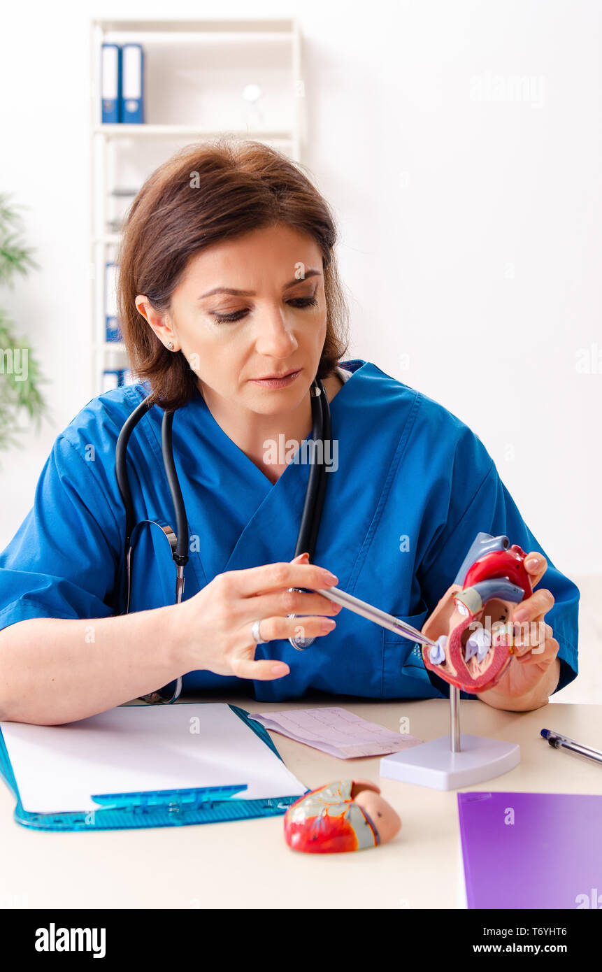 Female doctor cardiologist working in the hospital Stock Photo - Alamy