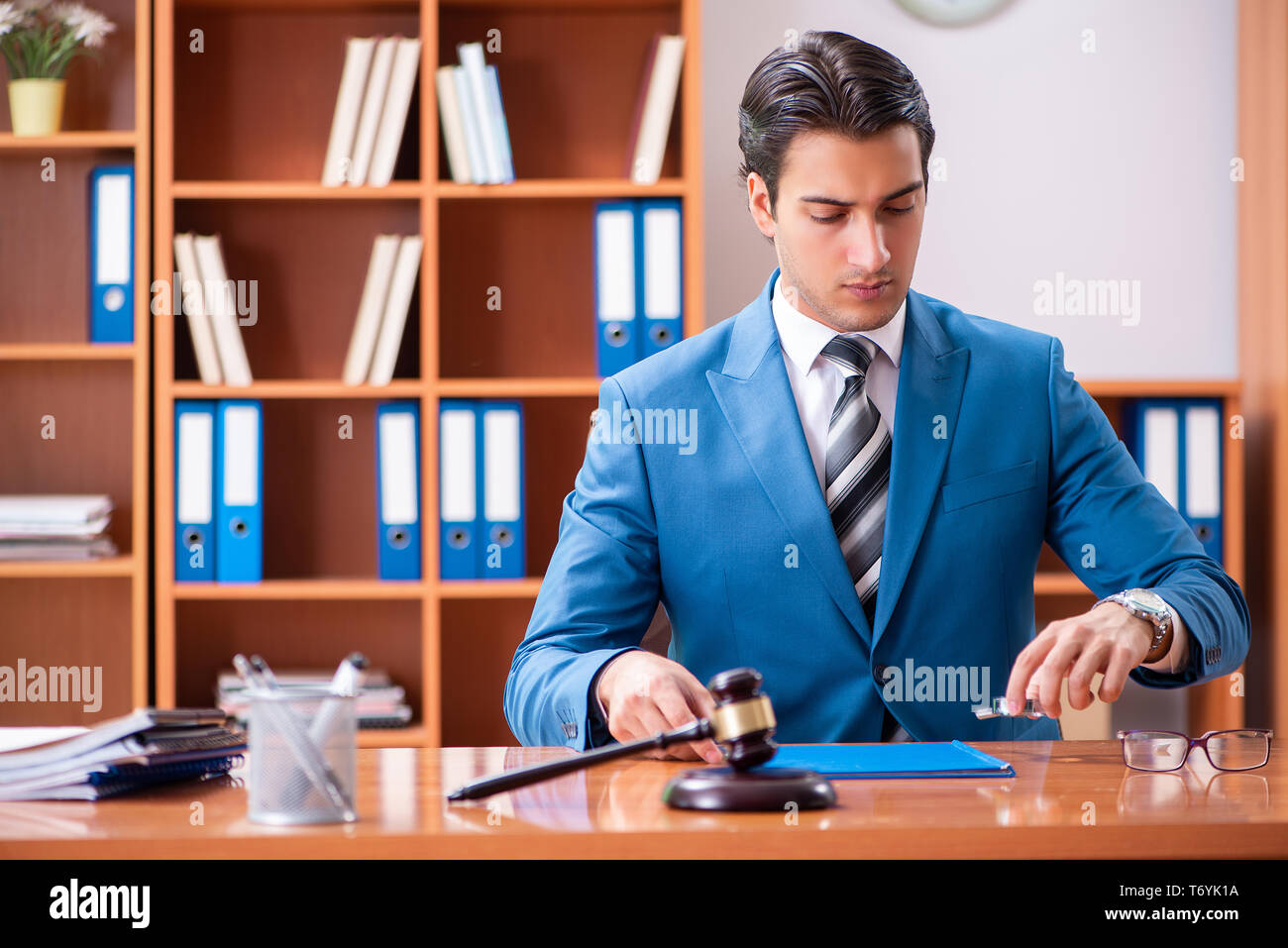 Lawyer working in the office Stock Photo - Alamy