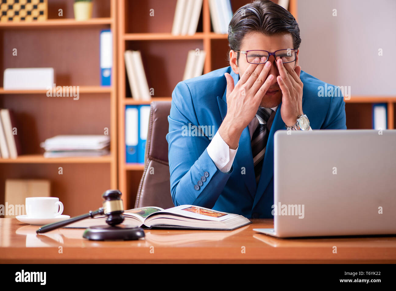 Lawyer working in the office Stock Photo - Alamy