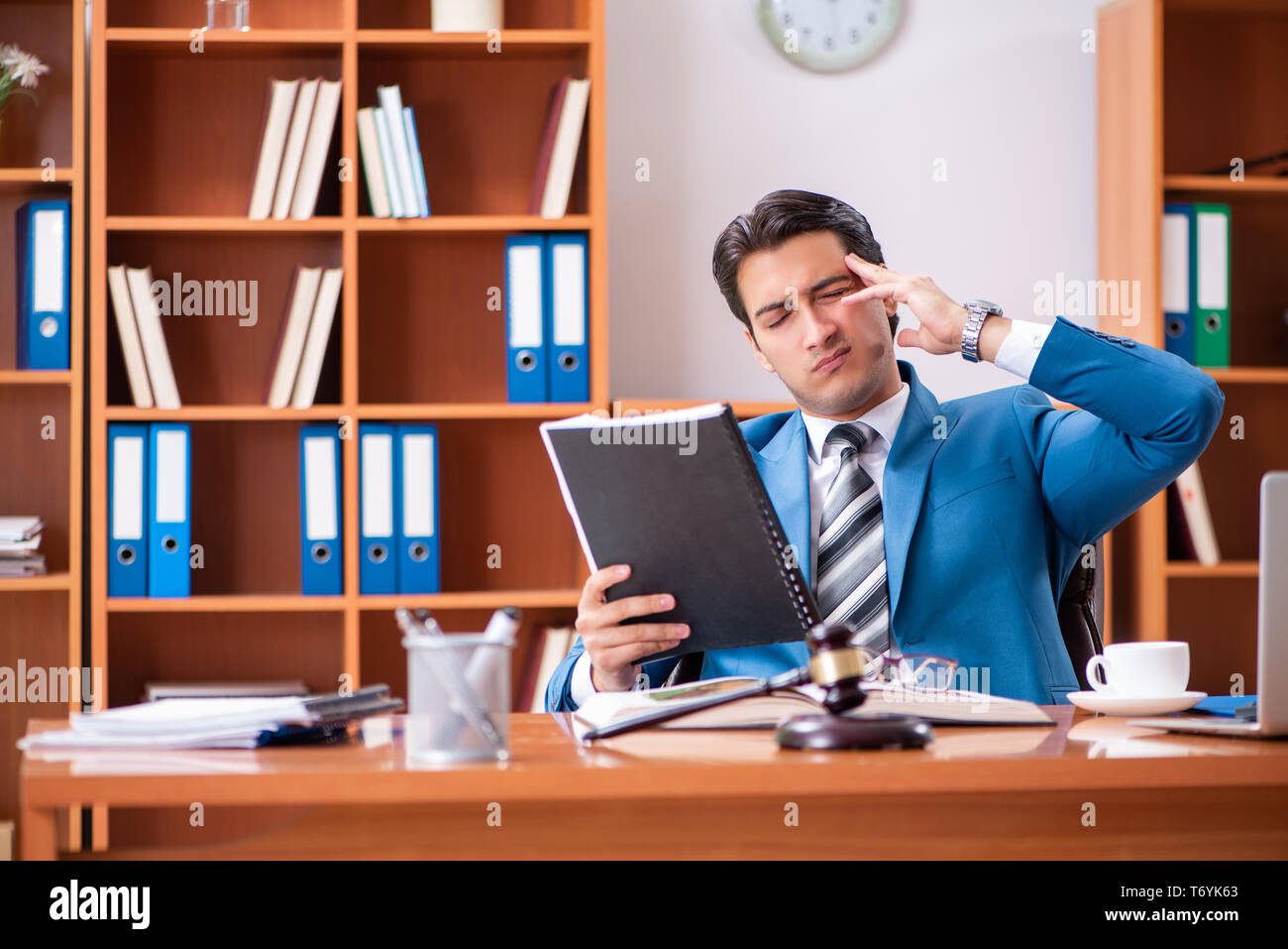Lawyer working in the office Stock Photo - Alamy