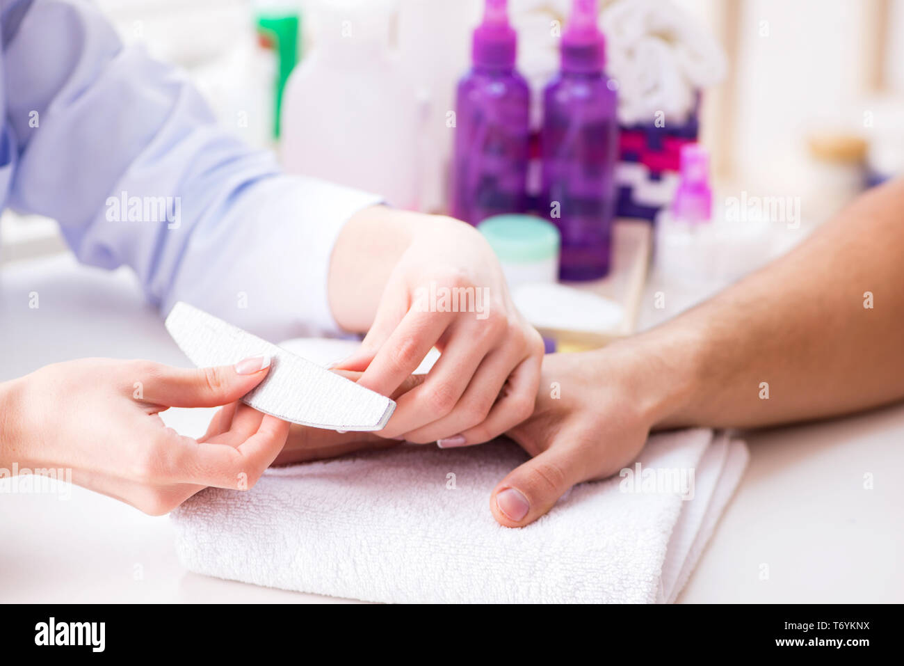 Manicure session hi-res stock photography and images - Alamy