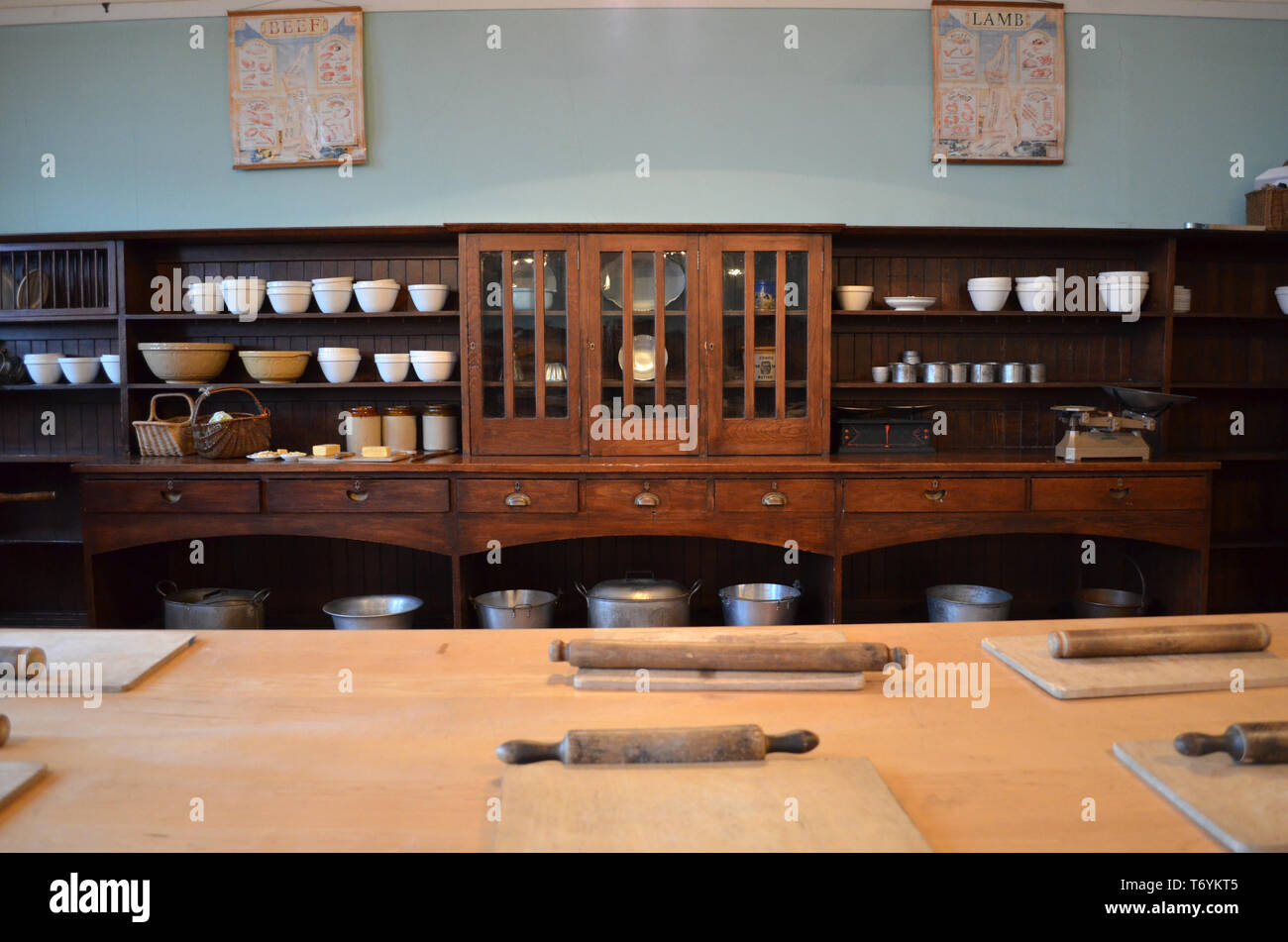 Cookery classroom in Scotland Street School. The school was designed by ...