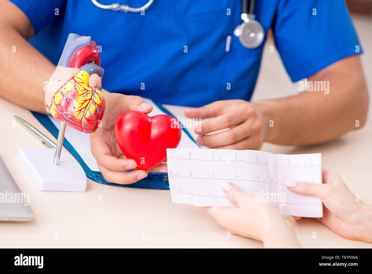 Young patient visiting doctor cardiologist Stock Photo - Alamy
