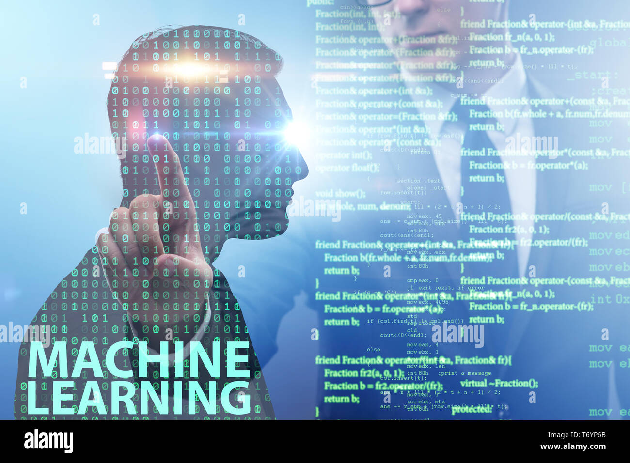 Machine learning concept as modern technology Stock Photo - Alamy