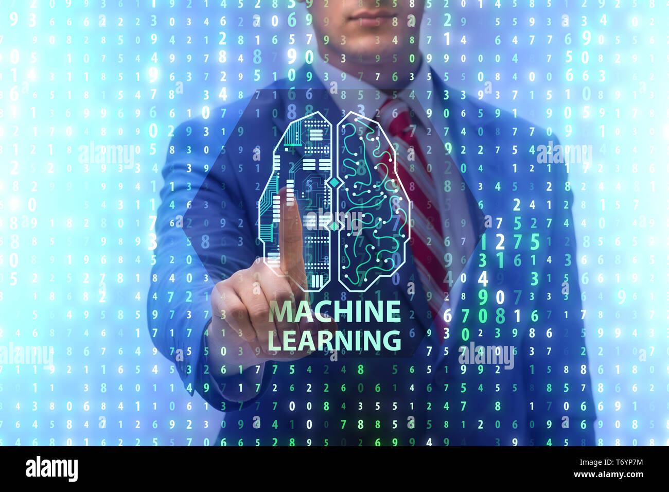 Machine learning concept as modern technology Stock Photo - Alamy