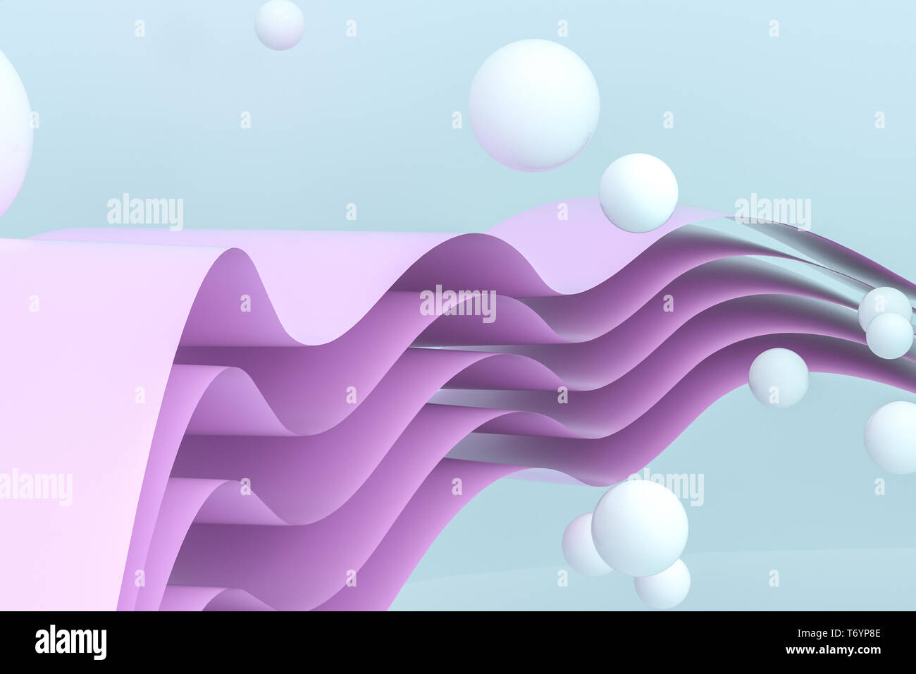 3d rendering, curve surface and light background, computer digital ...