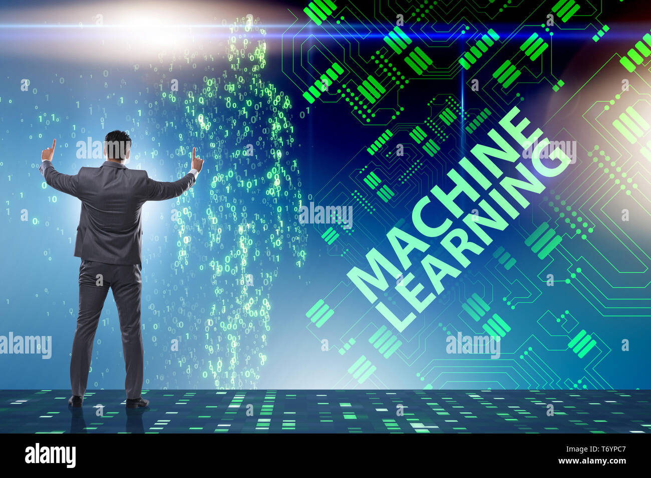 Machine learning concept as modern technology Stock Photo - Alamy