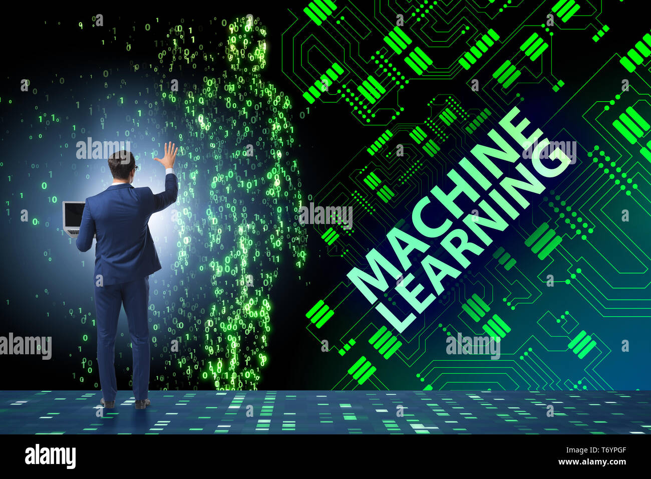 Machine learning concept as modern technology Stock Photo - Alamy