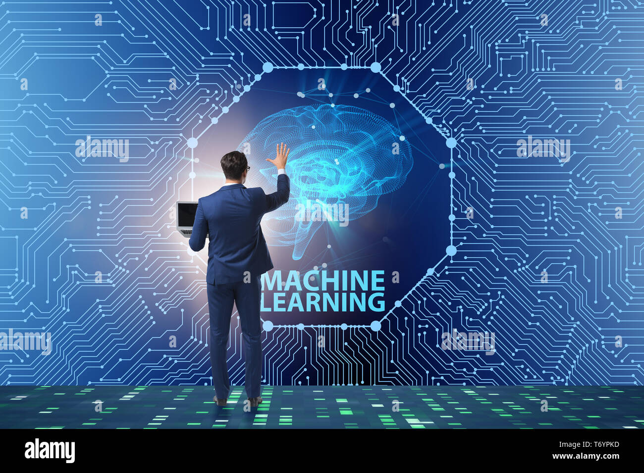 Machine learning concept as modern technology Stock Photo - Alamy
