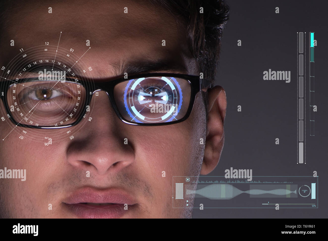 Concept sensor implanted human eye hi-res stock photography and images ...