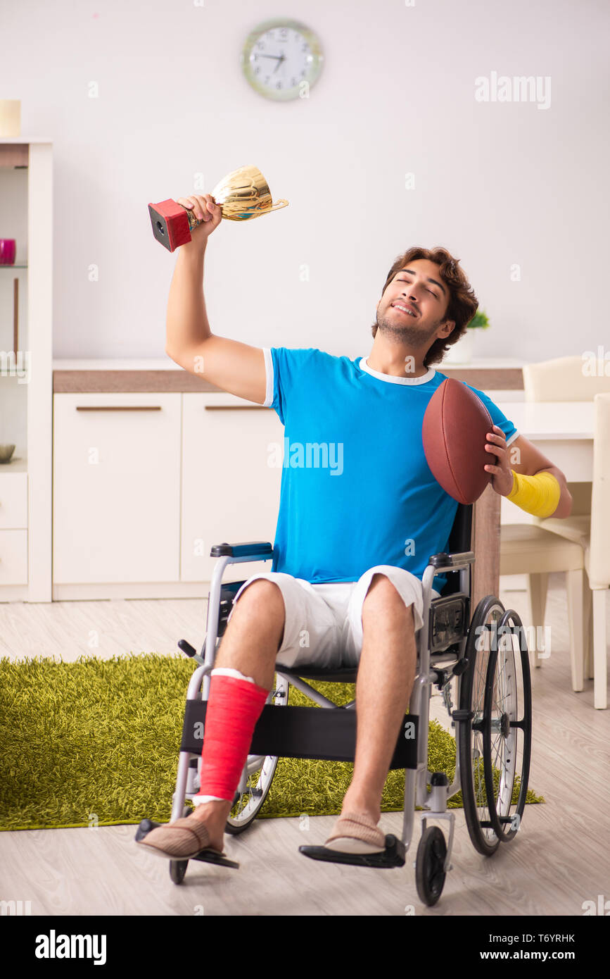 The injured man recovering from his injury Stock Photo - Alamy