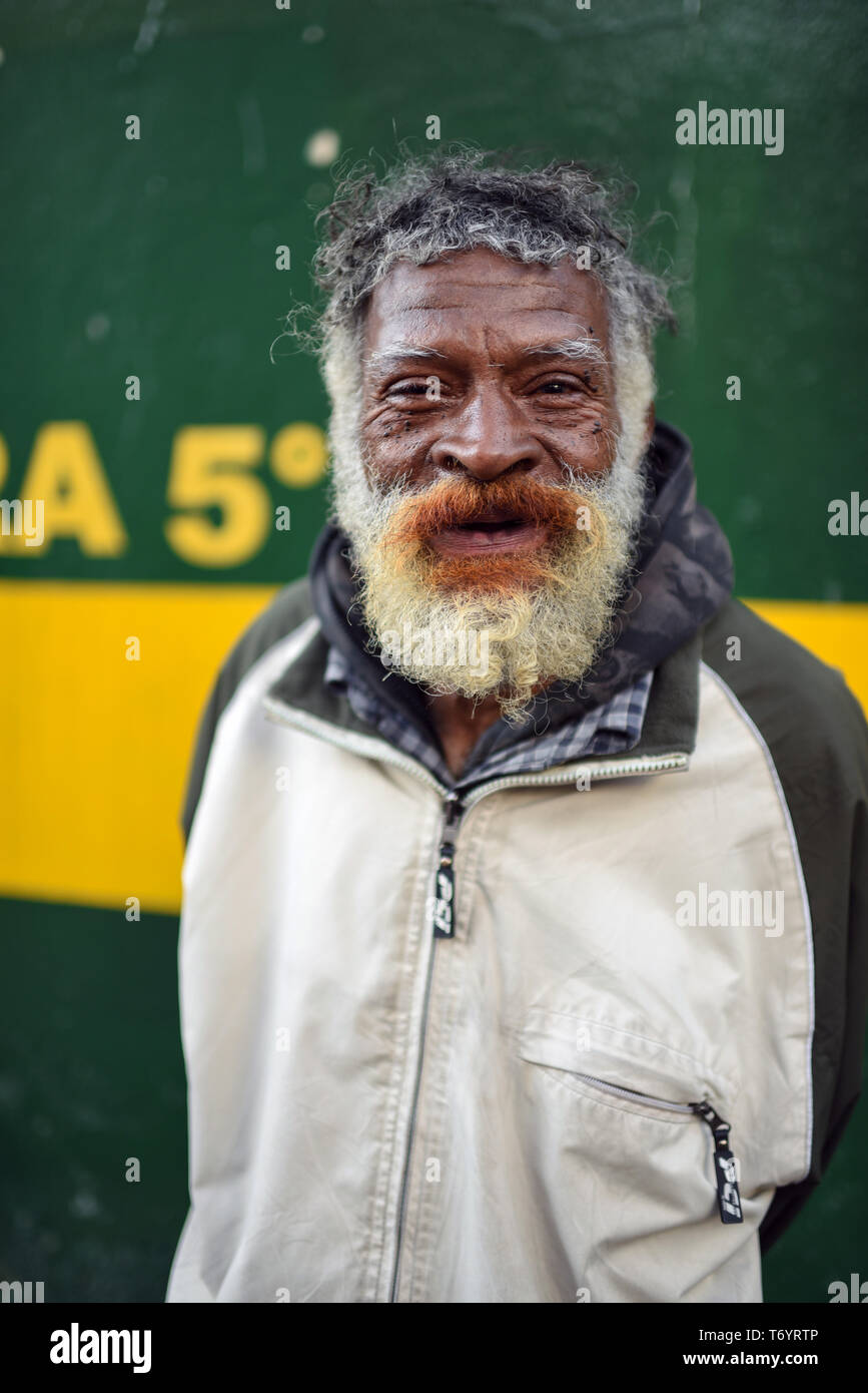 Homeless People Smiling While Passing
