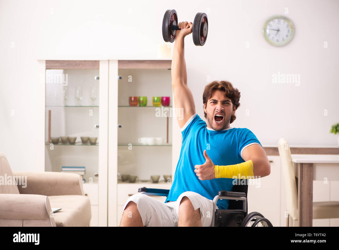 The injured man recovering from his injury Stock Photo - Alamy
