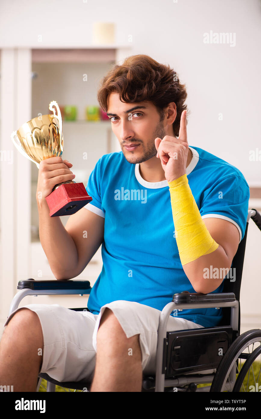 The injured man recovering from his injury Stock Photo - Alamy