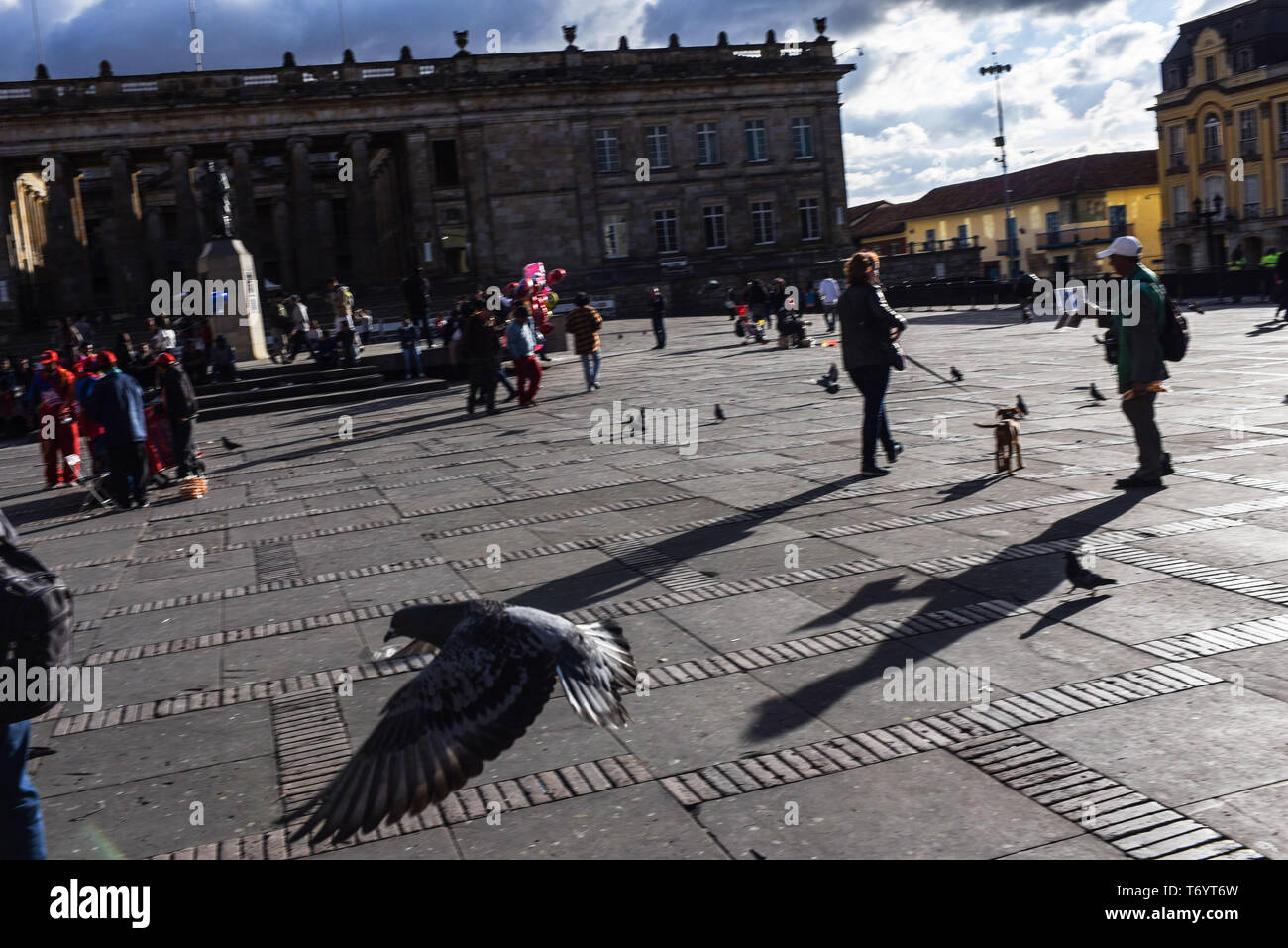 Bolivar Square (Plaza Bolivar) in Bogota, Colombia Stock Photo - Alamy