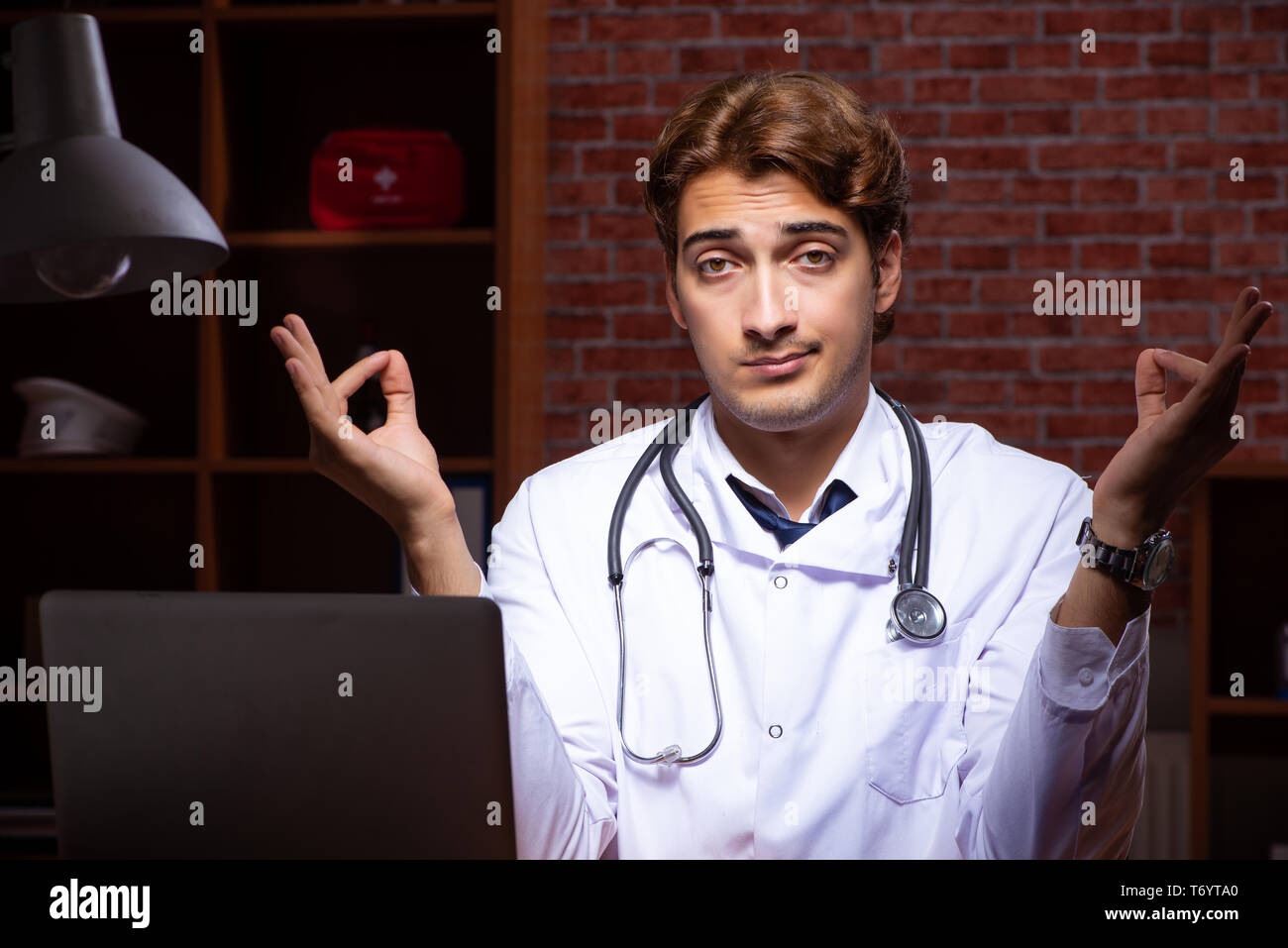 Doctor meditating hi-res stock photography and images - Alamy