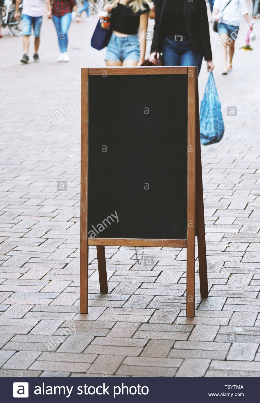 Display Advertisement Pavement Board High Resolution Stock Photography ...