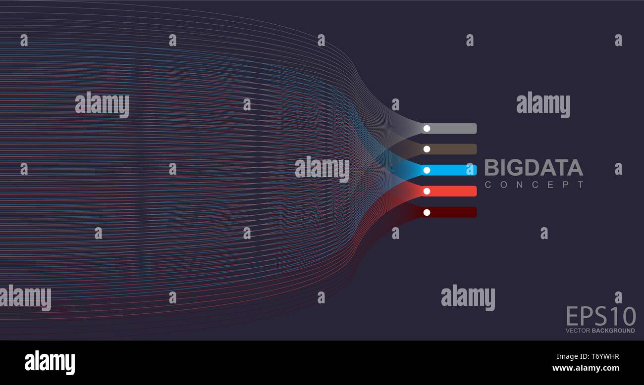 Colorful line pattern background. Big data concept Stock Vector Image ...