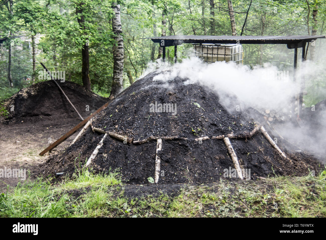 Coal mine for charcoal Stock Photo - Alamy