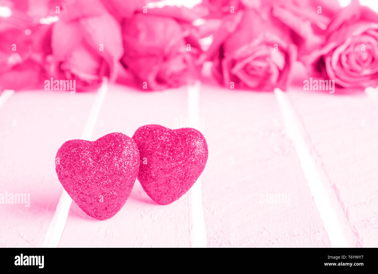 Two Hearts Rose High Resolution Stock Photography and Images - Alamy