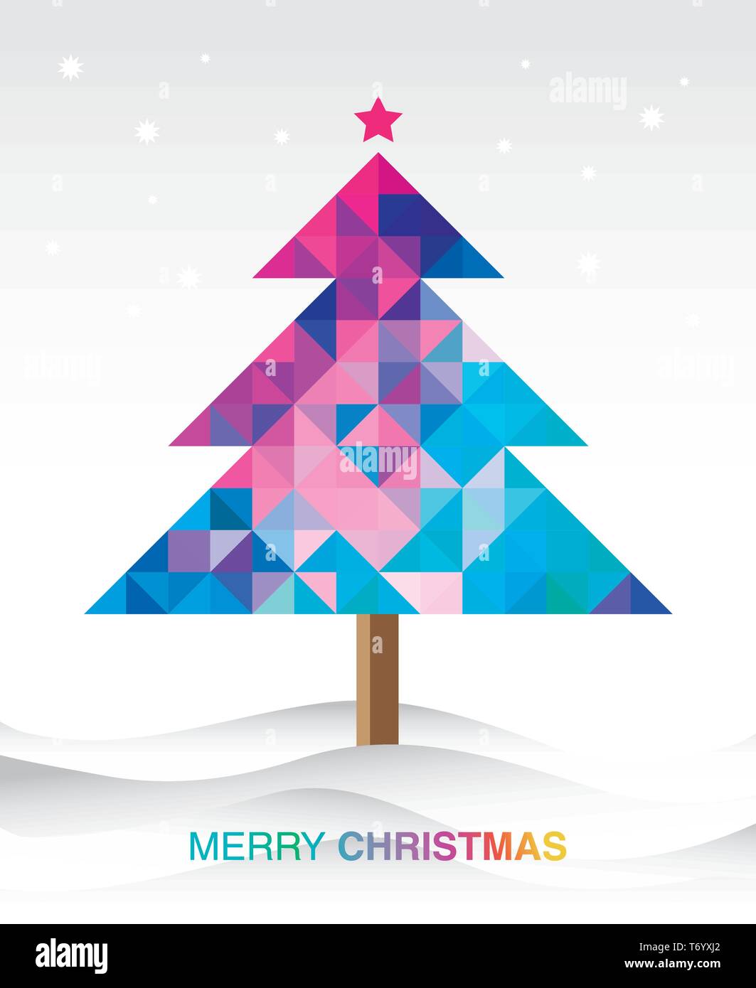 Colorful christmas tree background Stock Vector Image & Art - Alamy