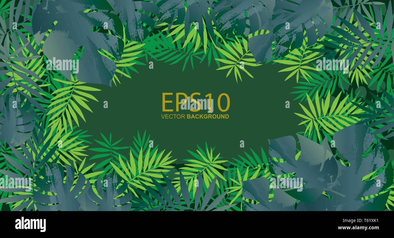 Green fern leaf closeup Stock Vector Images - Alamy