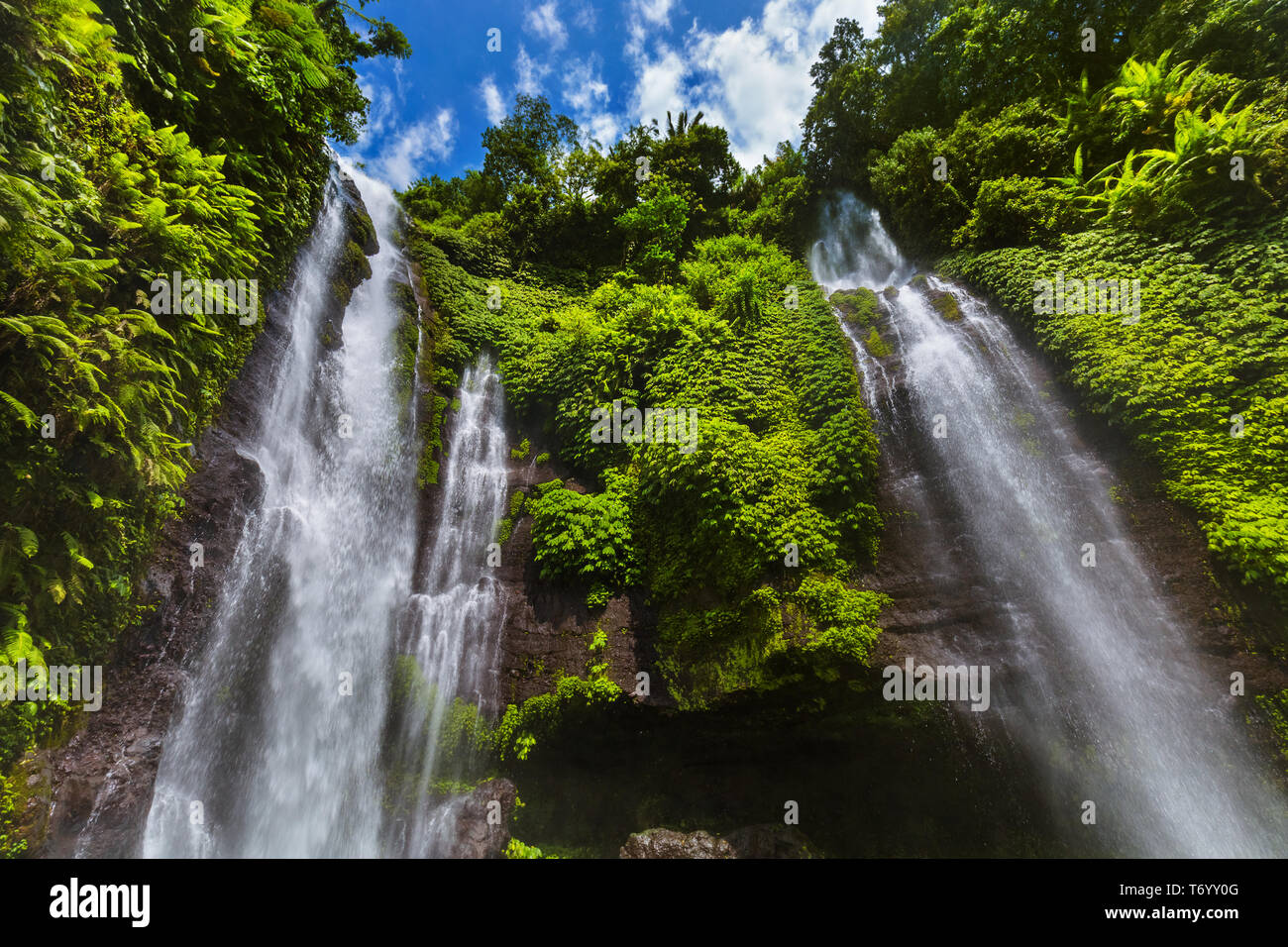 Sekumpul waterfall - Bali island Indonesia Stock Photo - Alamy