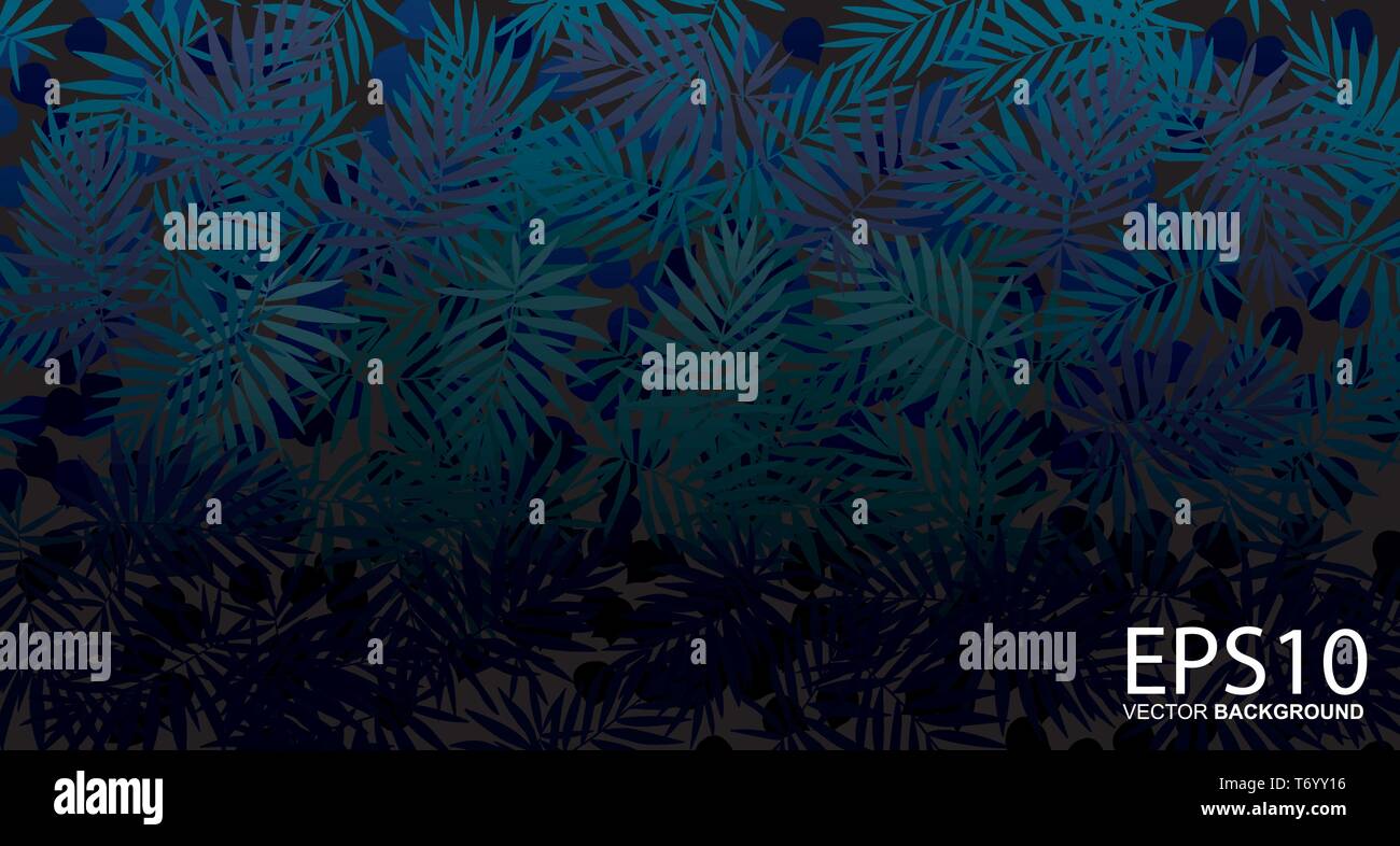 Tropical blue leaf pattern background Stock Vector Image & Art - Alamy