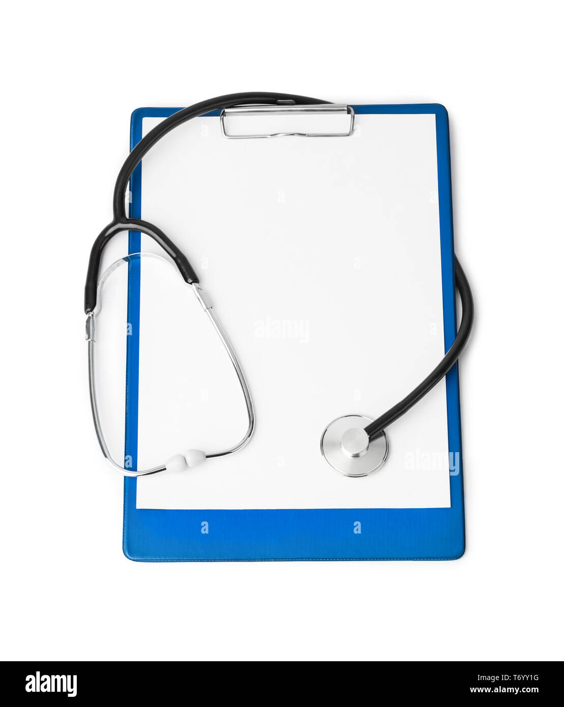 Medical clipboard and stethoscope Stock Photo - Alamy