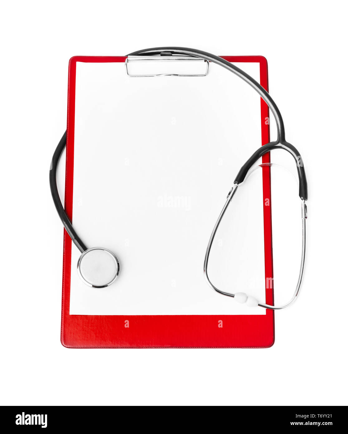 Medical clipboard and stethoscope Stock Photo - Alamy
