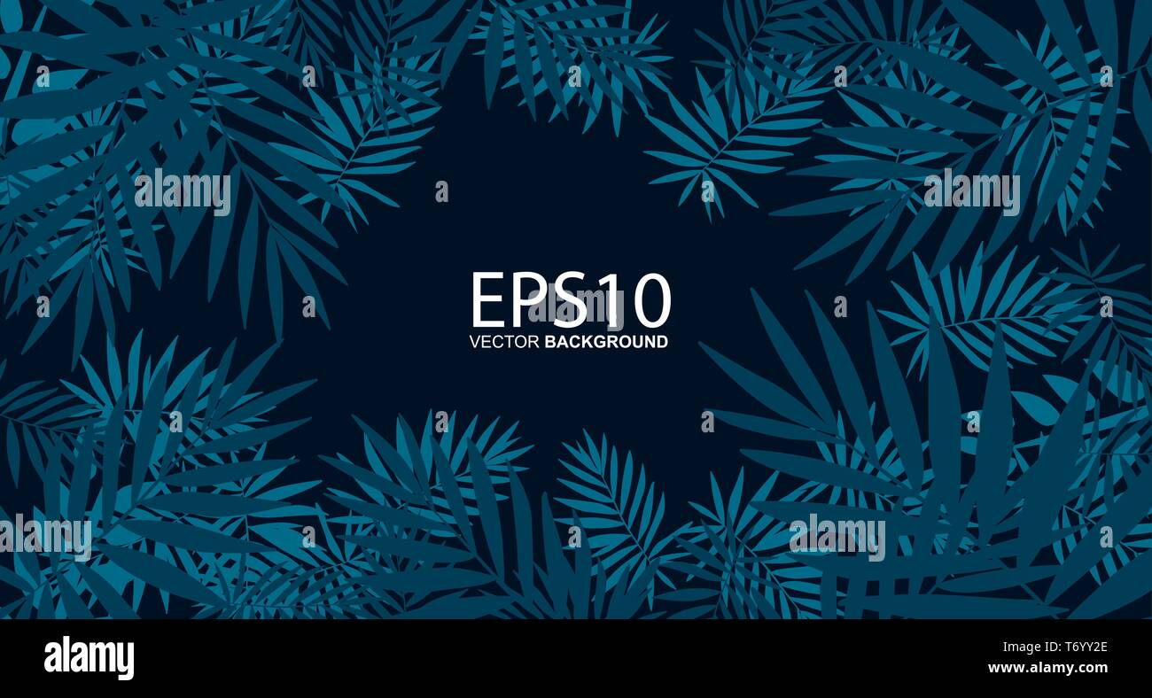 Tropical blue leaf pattern background Stock Vector Image & Art - Alamy