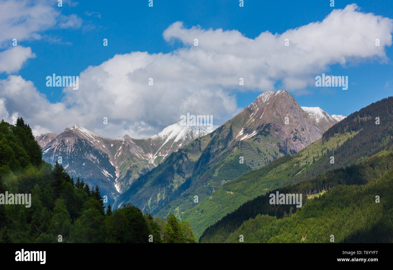 Summer alps mountain view to biberkopf mount hi-res stock photography ...